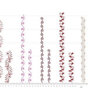 Endless Floral Border Embroidery Design, Continuous Border Embroidery ...