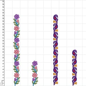 Flower Border Machine Embroidery Designs - Floral Endless Embroidery ...
