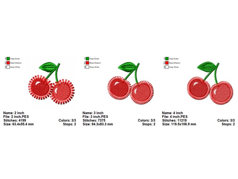 Fluffy Cherry Machine Embroidery Design | Fringe Cherry Fruit ...