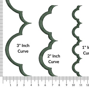 Double Curve Scalloped Border Embroidery Design Set – Endless Pattern ...