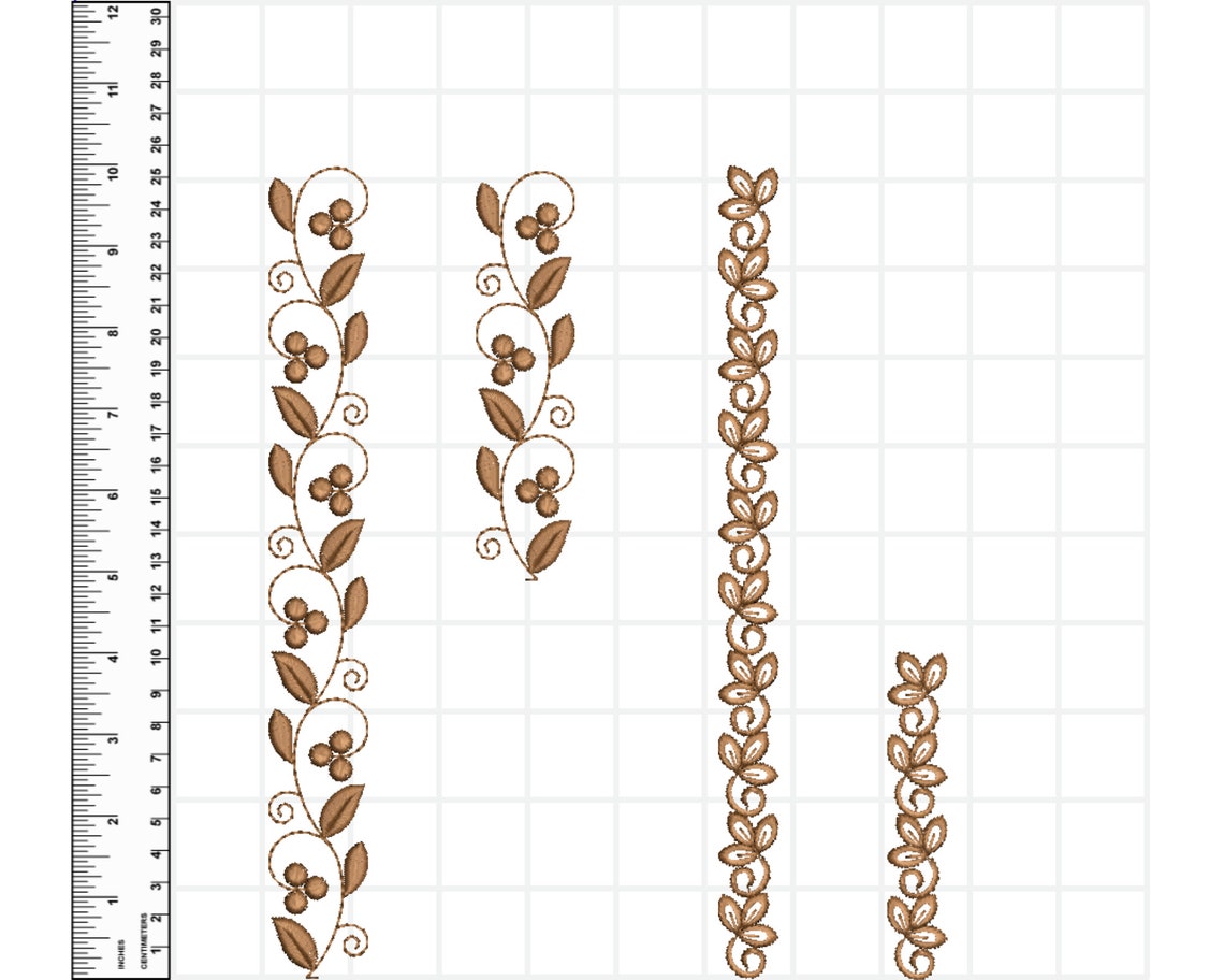 Endless Flower Border Designs - 10 Types of Machine Embroidery Border ...