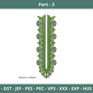Splitted Neck Embroidery Design - Machine Embroidery Pattern - Instant ...