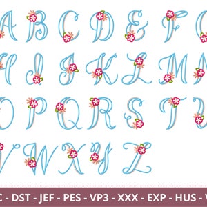 Bella Fleur Alphabet & Numbers Applique Embroidery Design Font-numbers ...