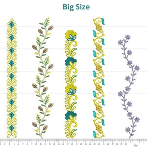 Endless Floral Border Machine Embroidery Designs - Flower Border ...