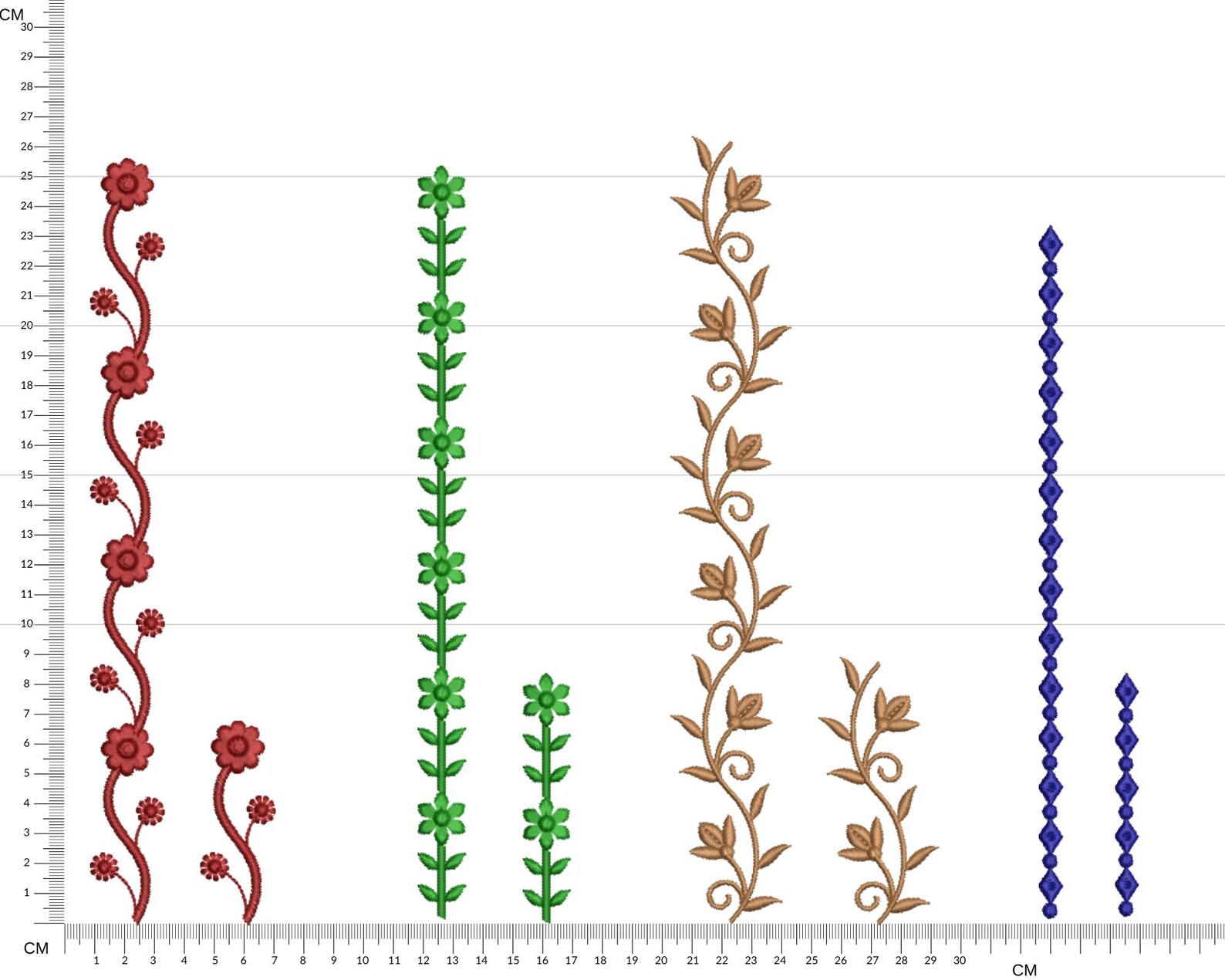 Beautiful Endless Borderline Embroidery Design Set is Perfect for ...