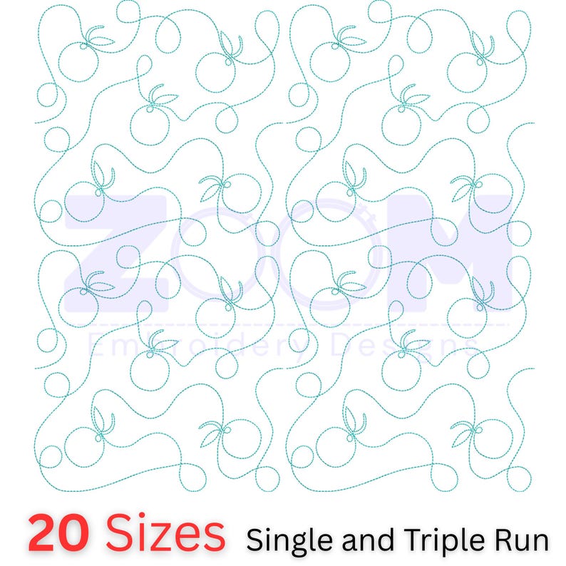 Onion Edge to Edge Quilting Design | Continuous Line Vegetable Quilt ...