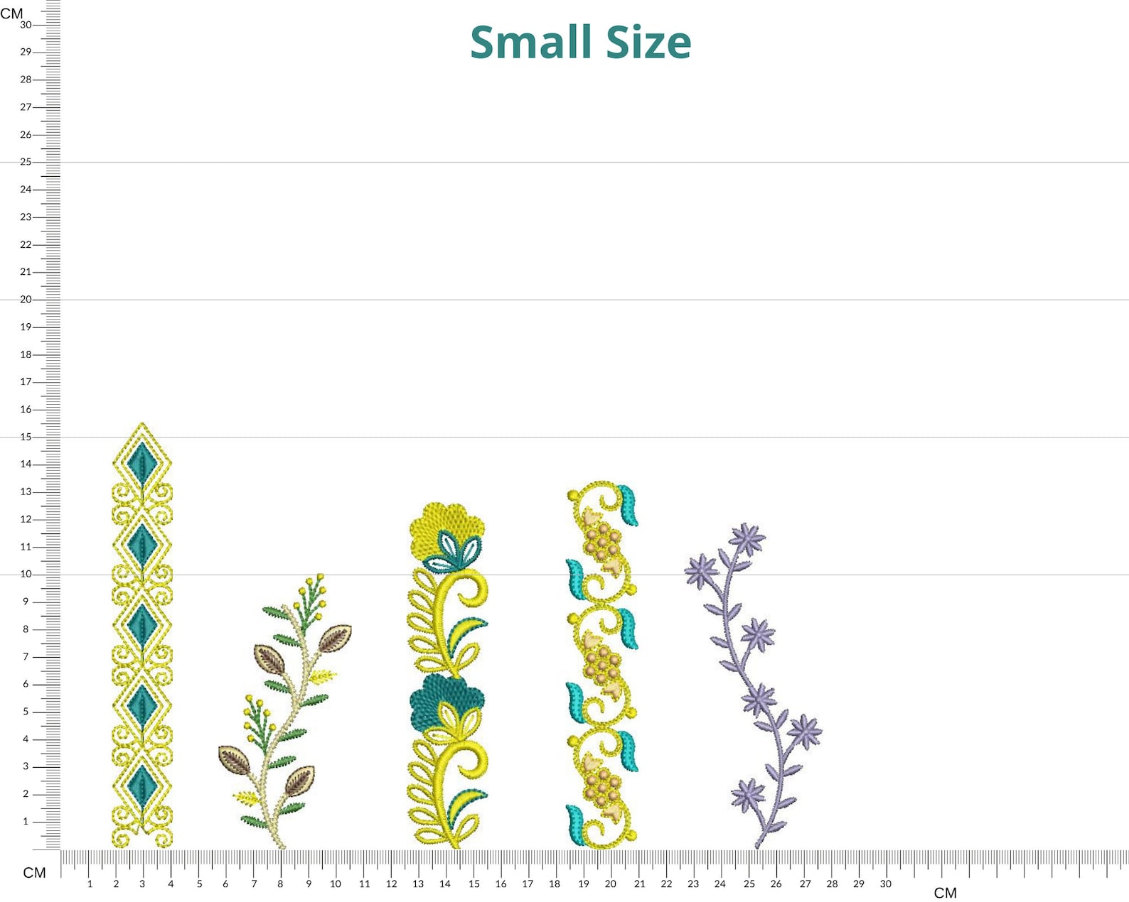 Endless Floral Border Machine Embroidery Designs - Flower Border ...