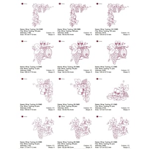 Wine Bottle Cover Machine Embroidery Designs Wine Lover Gift - Grapes ...