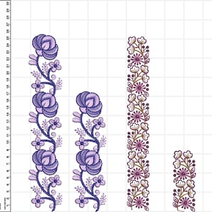 Floral Border Line Machine Embroidery Designs - Endless Flower ...