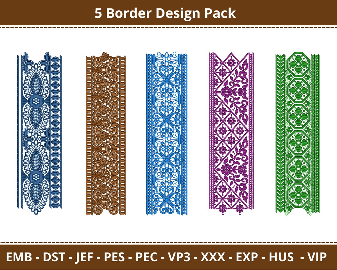 Folk Border Machine Embroidery Designs - Endless Embroidery Border ...