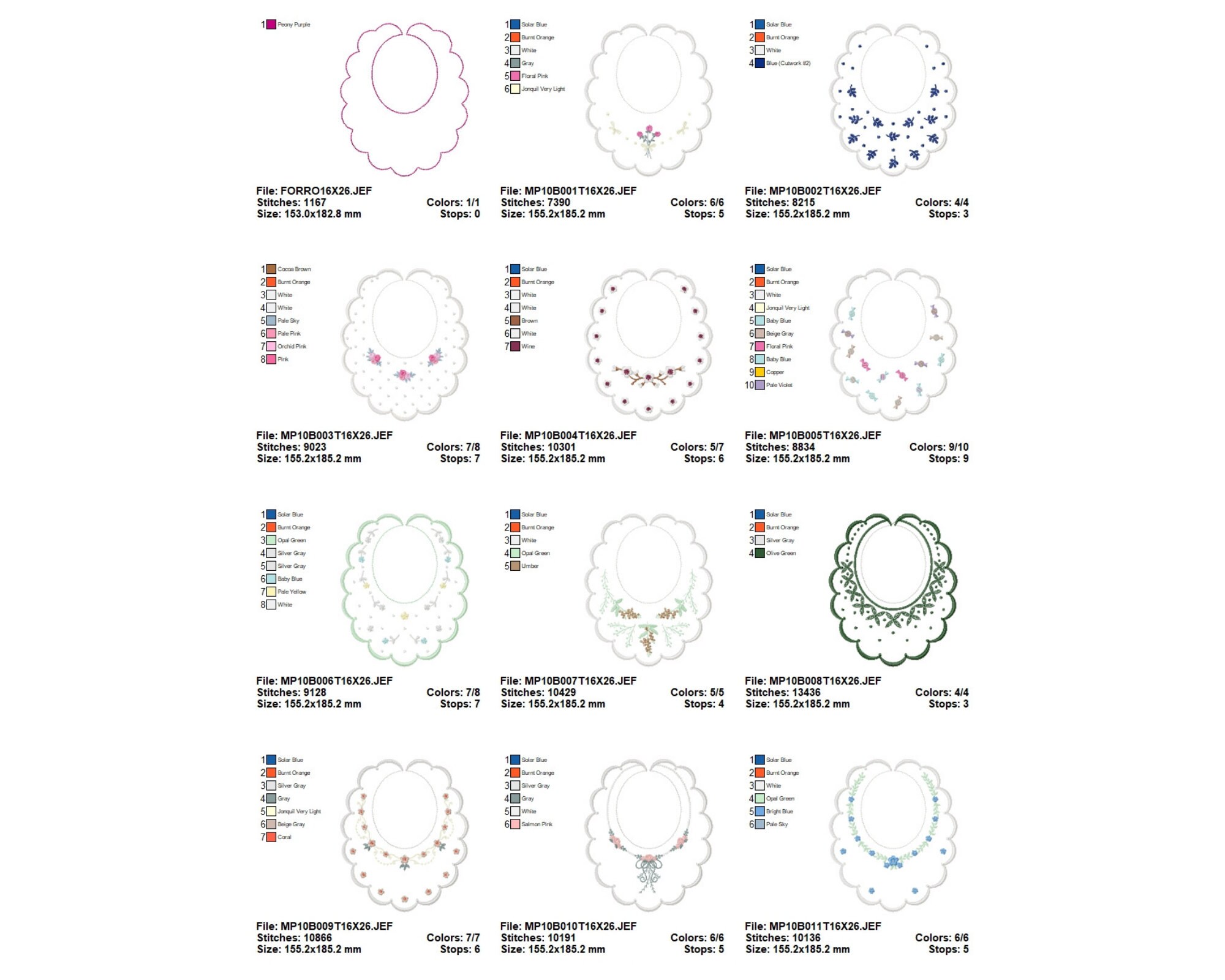 Baby Bibs Embroidery Design Machine Embroidery Pattern 16 - Etsy