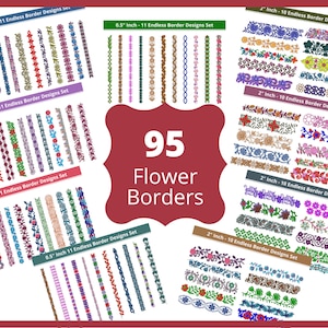 95 Floral Border Machine Embroidery Designs Bundle Money Saver Pack ...