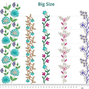 Endless Floral Border Machine Embroidery Designs - Flower Border ...