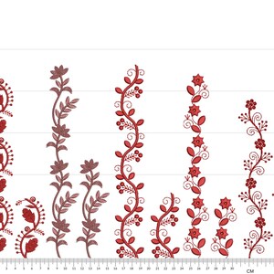 Continuous Floral Border Embroidery Design, Ornamental Border ...