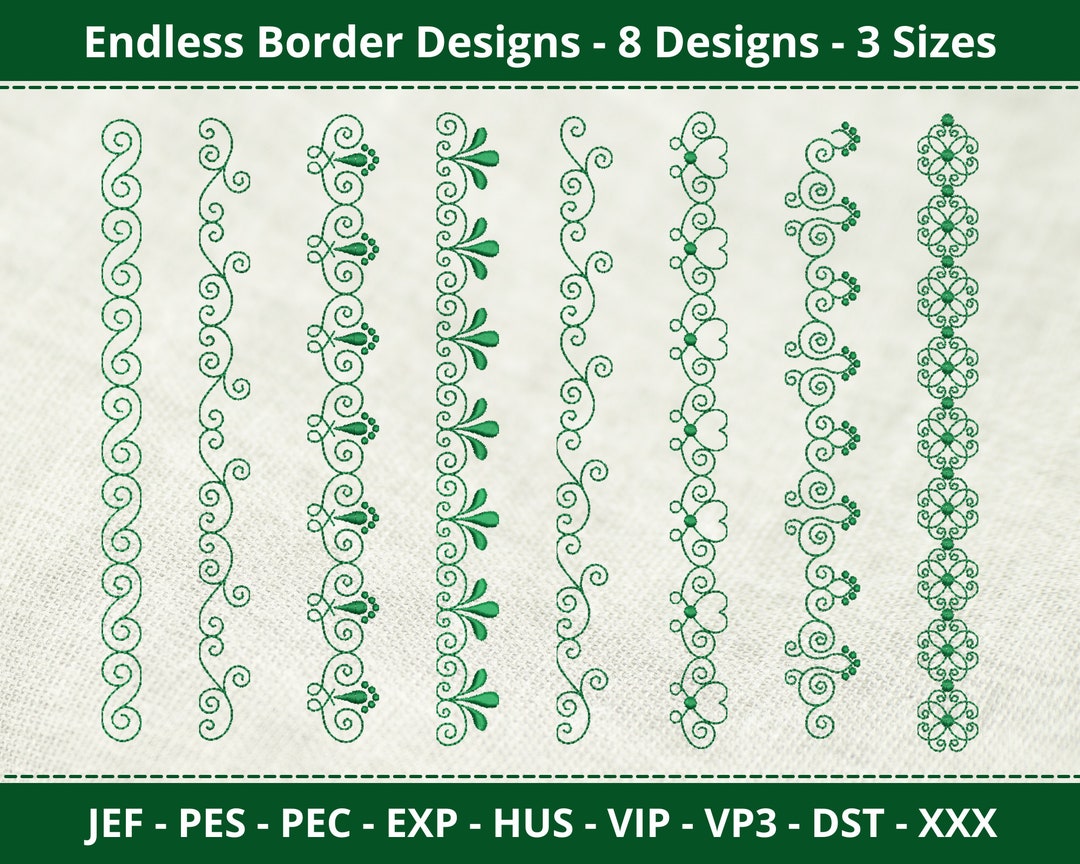 Embroidery Border Divider Line Designs, Christmas Border Machine ...