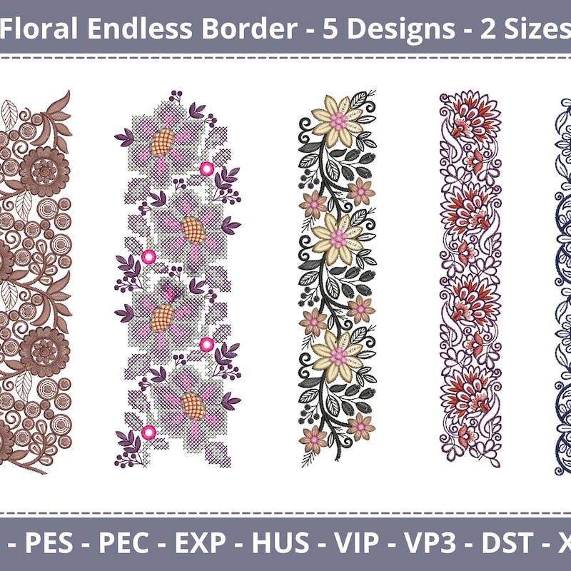 Border Embroidery - Etsy