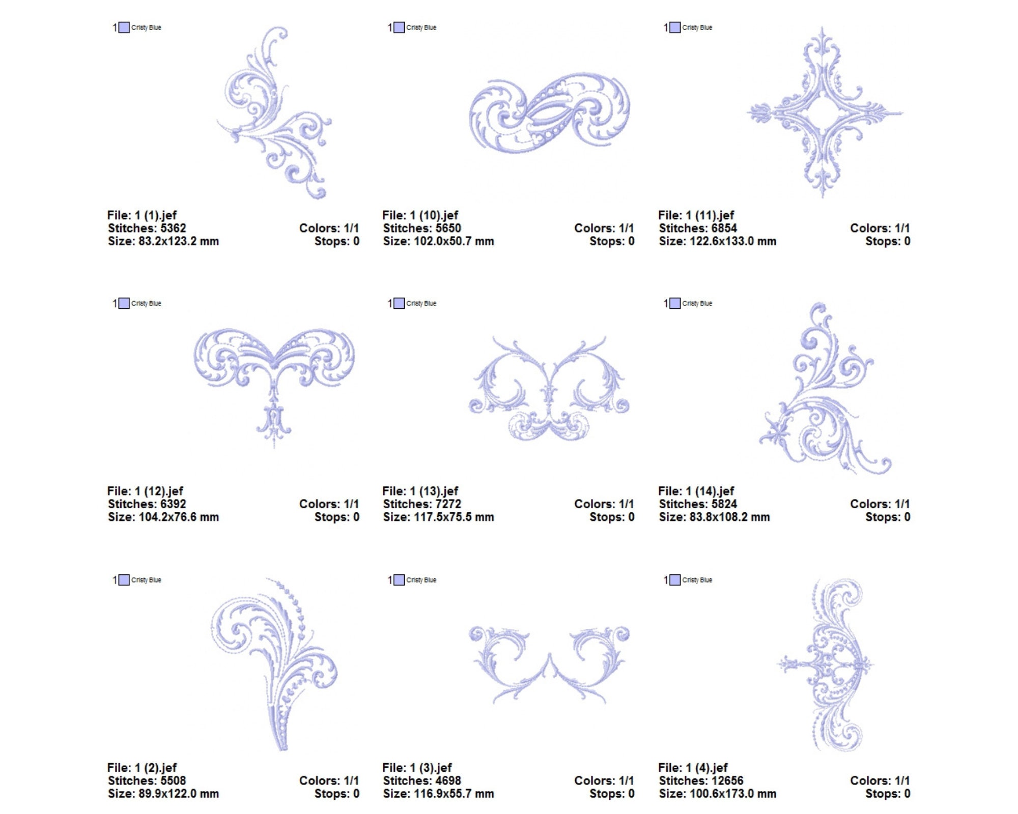 14 Types of Royal Floral Machine Embroidery Designs Instant - Etsy