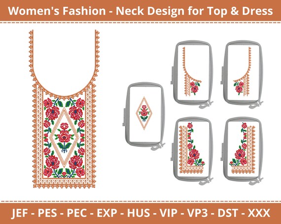 Red Roes Styling Neck Designs for Women's Top Instant - Etsy