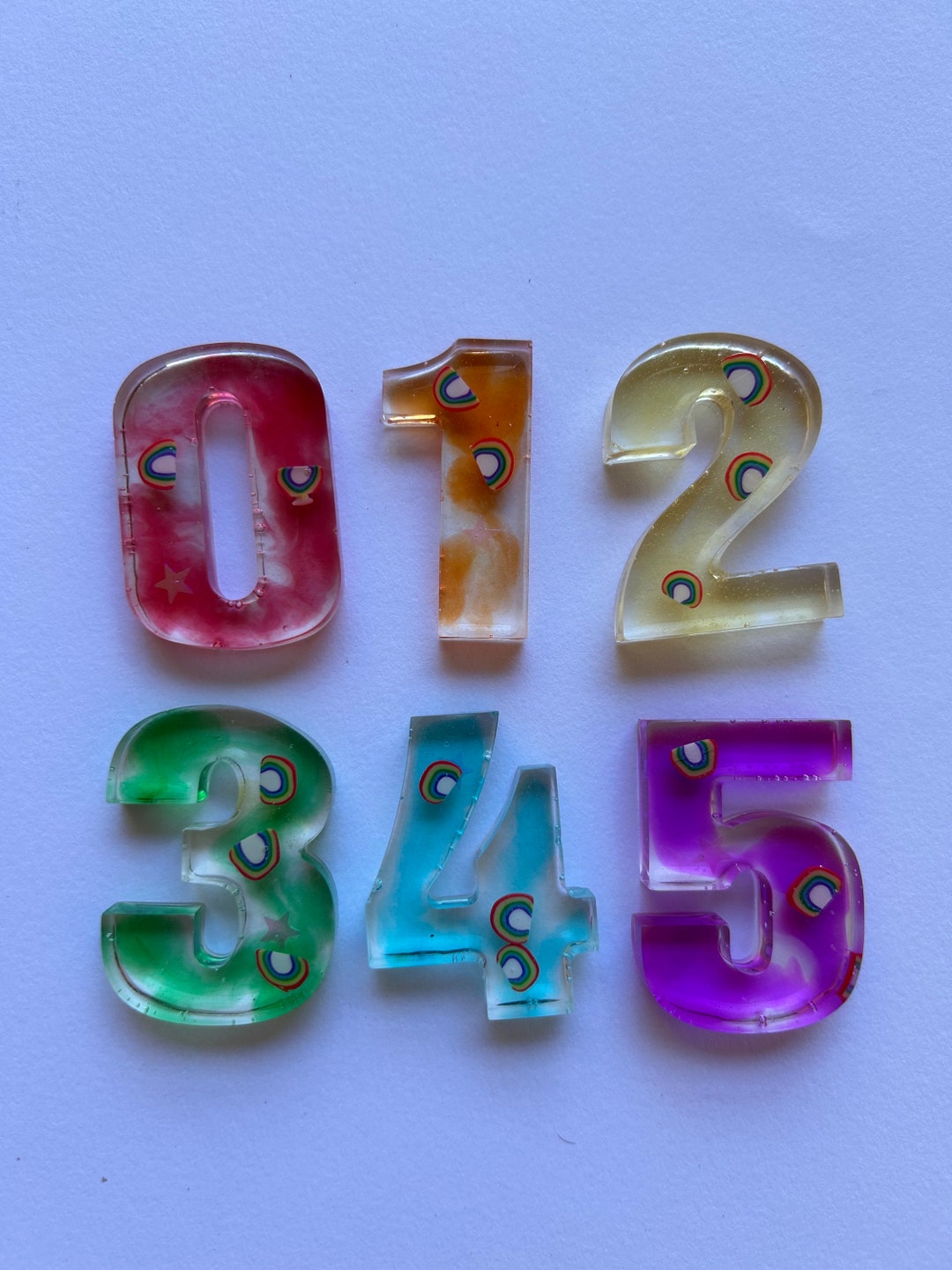 Customizable Resin Numbers Sensory Shapes, Epoxy Resin Numbers ...