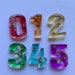 Resin Numbers Sensory Shapes, Epoxy Resin Numbers, Handmade Unique Gift ...