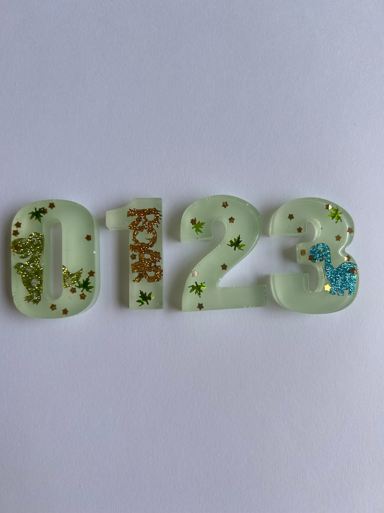 Resin Numbers Sensory Shapes, Epoxy Resin Numbers, Handmade Unique Gift ...