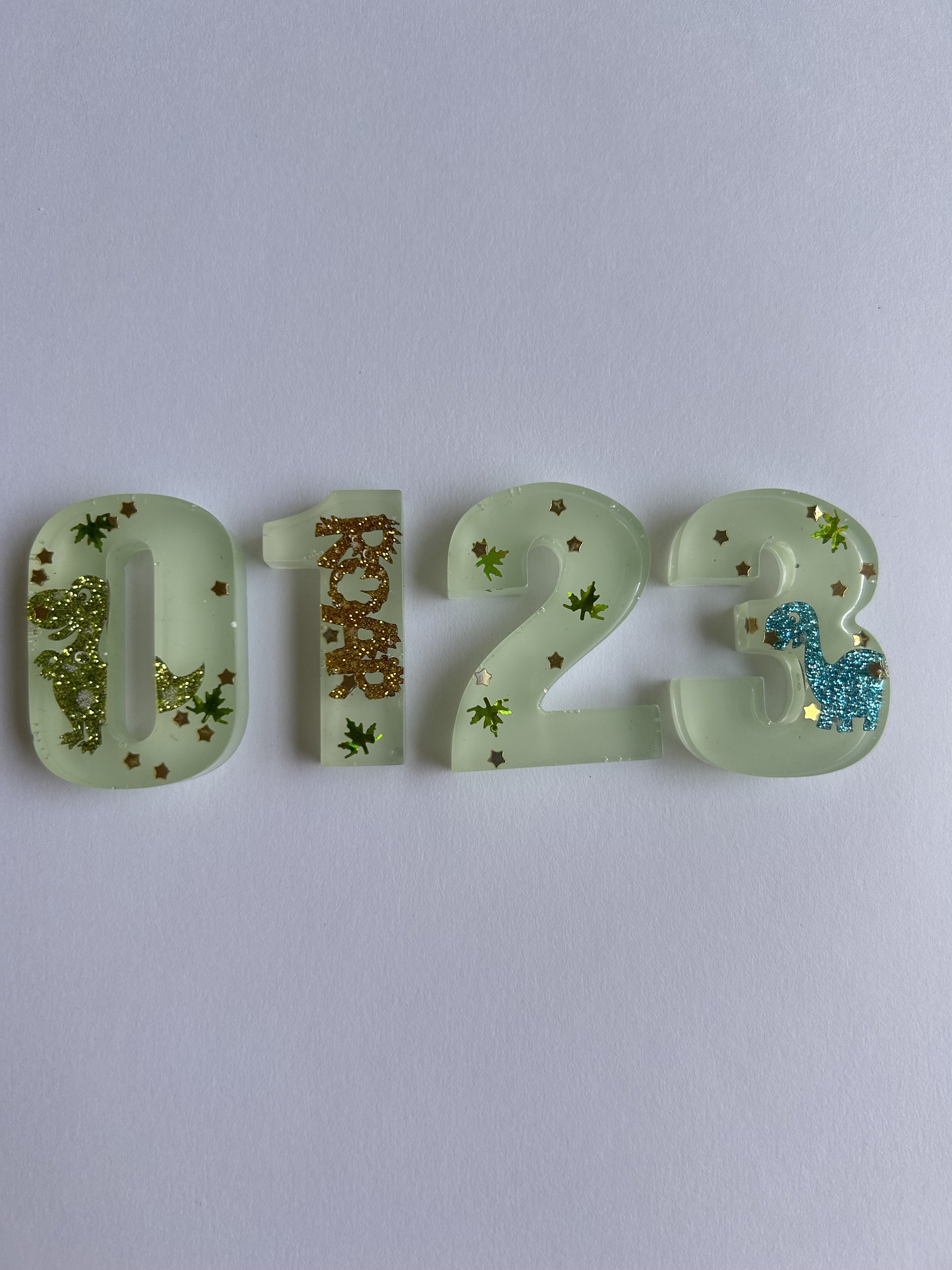 Resin Numbers Sensory Shapes, Epoxy Resin Numbers, Handmade Unique Gift ...