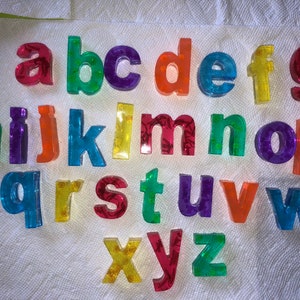 CUSTOM Resin Alphabet Sensory Letters, Handmade Unique Gift, Process ...