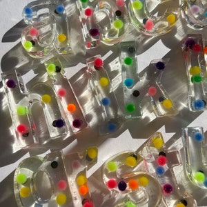CUSTOM Resin Alphabet Sensory Letters, Handmade Unique Gift, Process ...