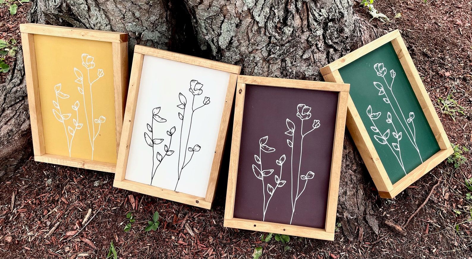 Flower Wood Sign Flower Accent Sign Mantle Wood Sign Fall - Etsy