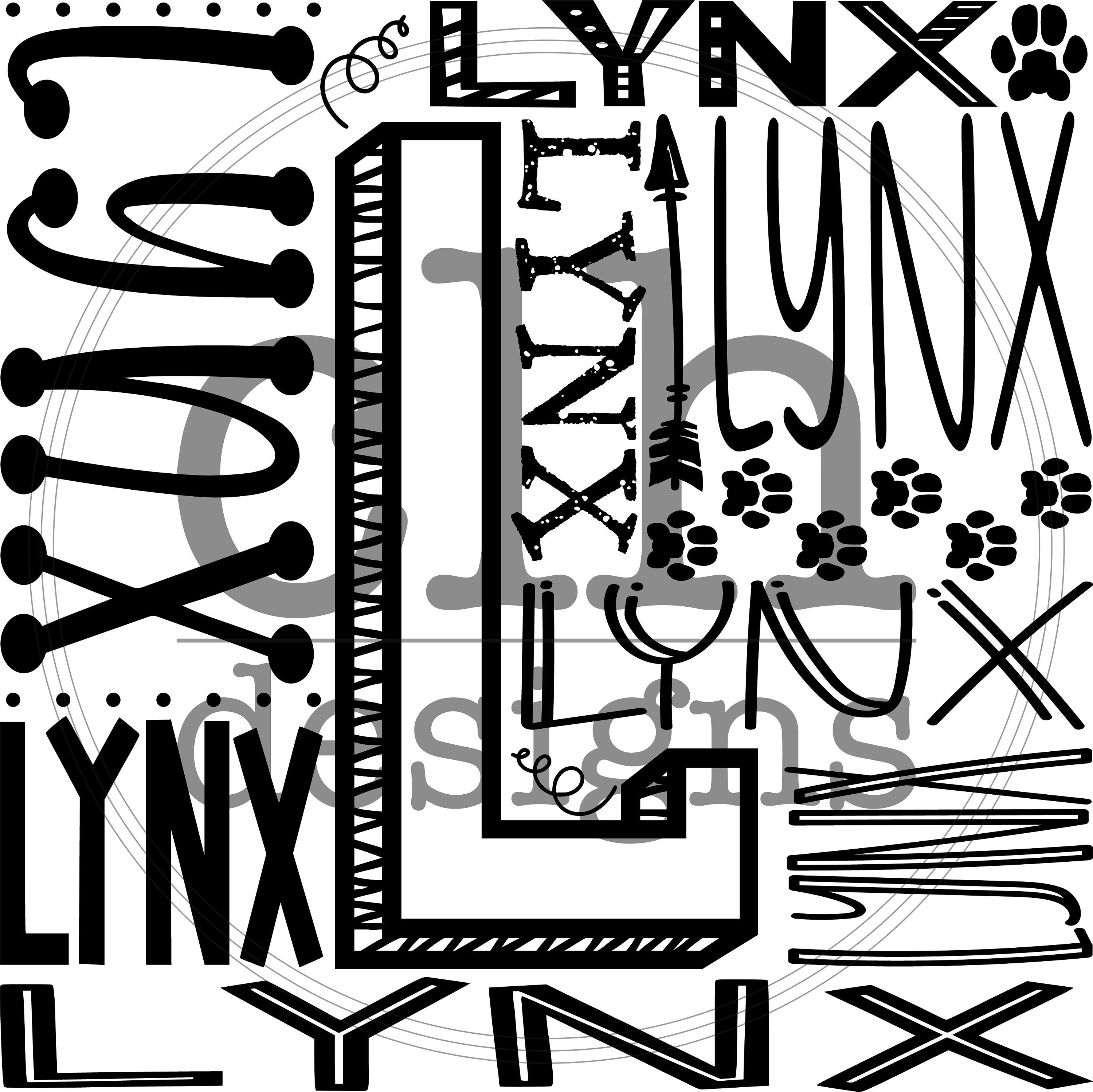 Lynx Typography Digital File - Etsy