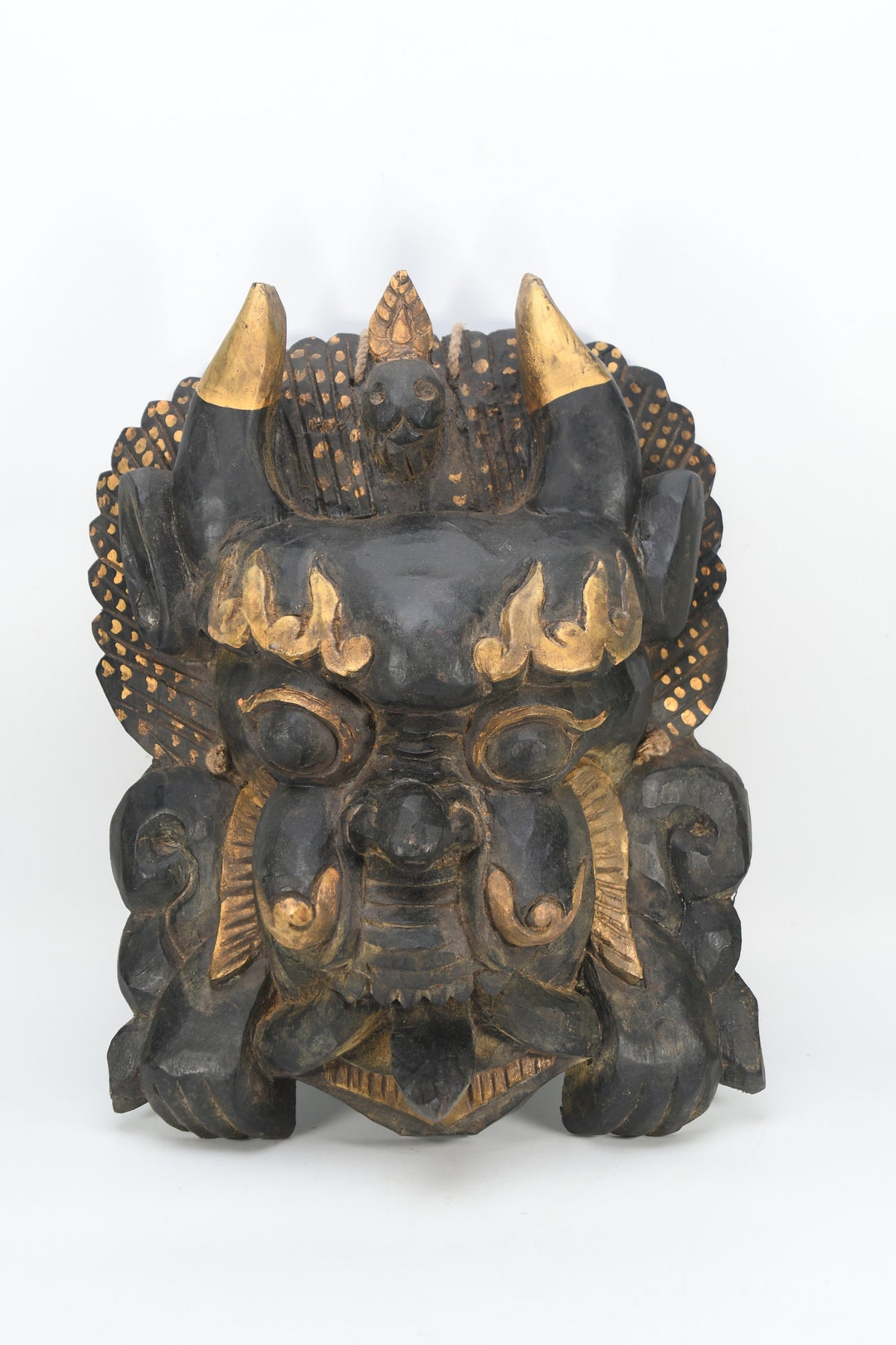 Handcrafted Tibetan Chhepu Bali Wooden Hindu Chepu Mask Eagle Bird Wall ...