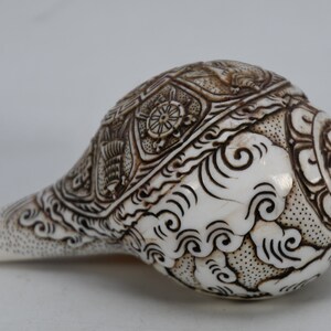Tibetan Lama Peace Conch Antique Natural Sankha Shell Sankha Handmade ...