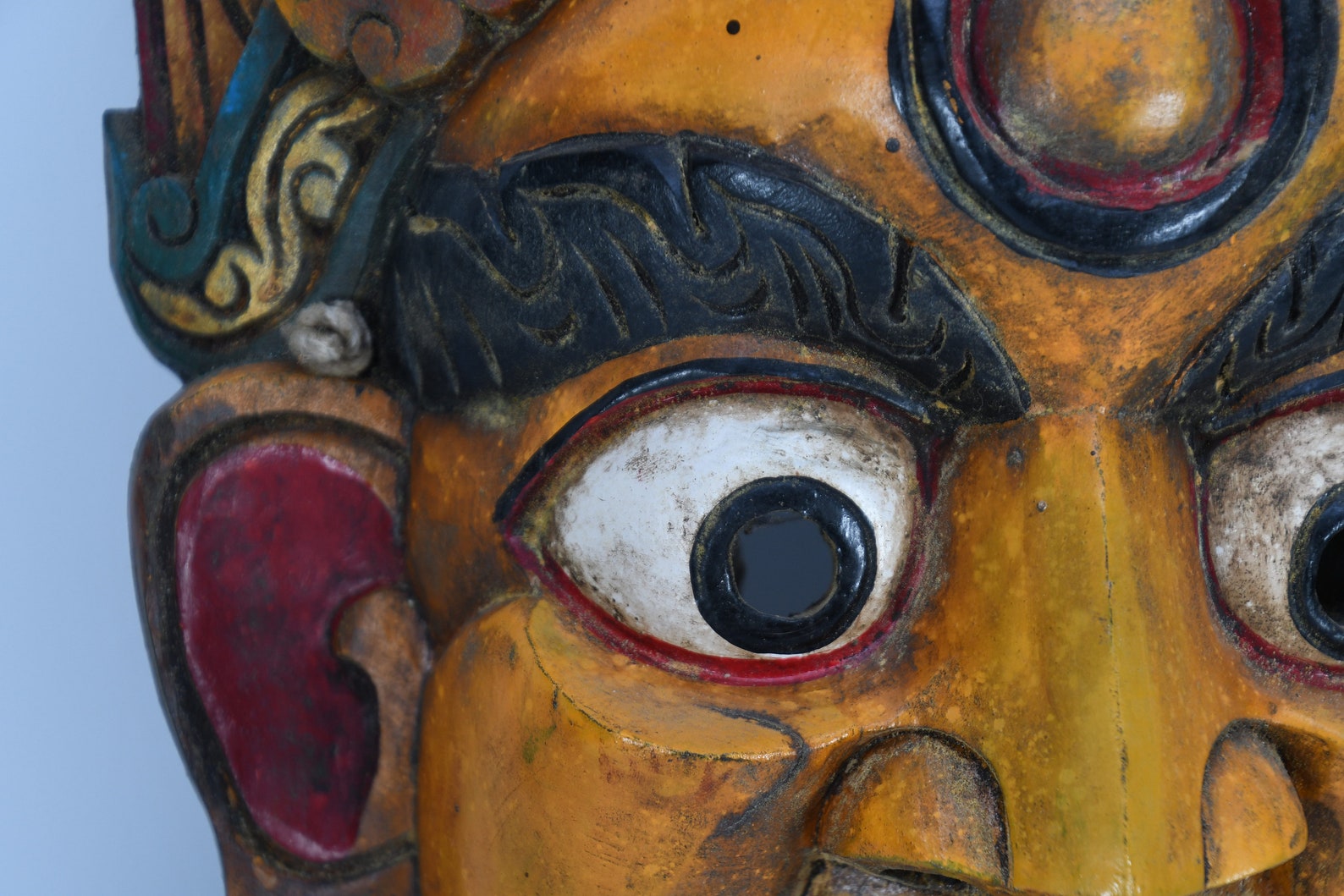 Mahakali Antique Wooden Mask Hand Carved Vintage Wood Mask Tibetan Art ...