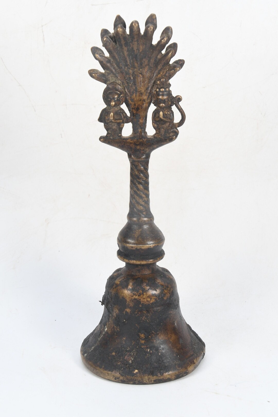 Pair Lord Garud Carved Antique Brass Carved Religious Meditation Prayer ...