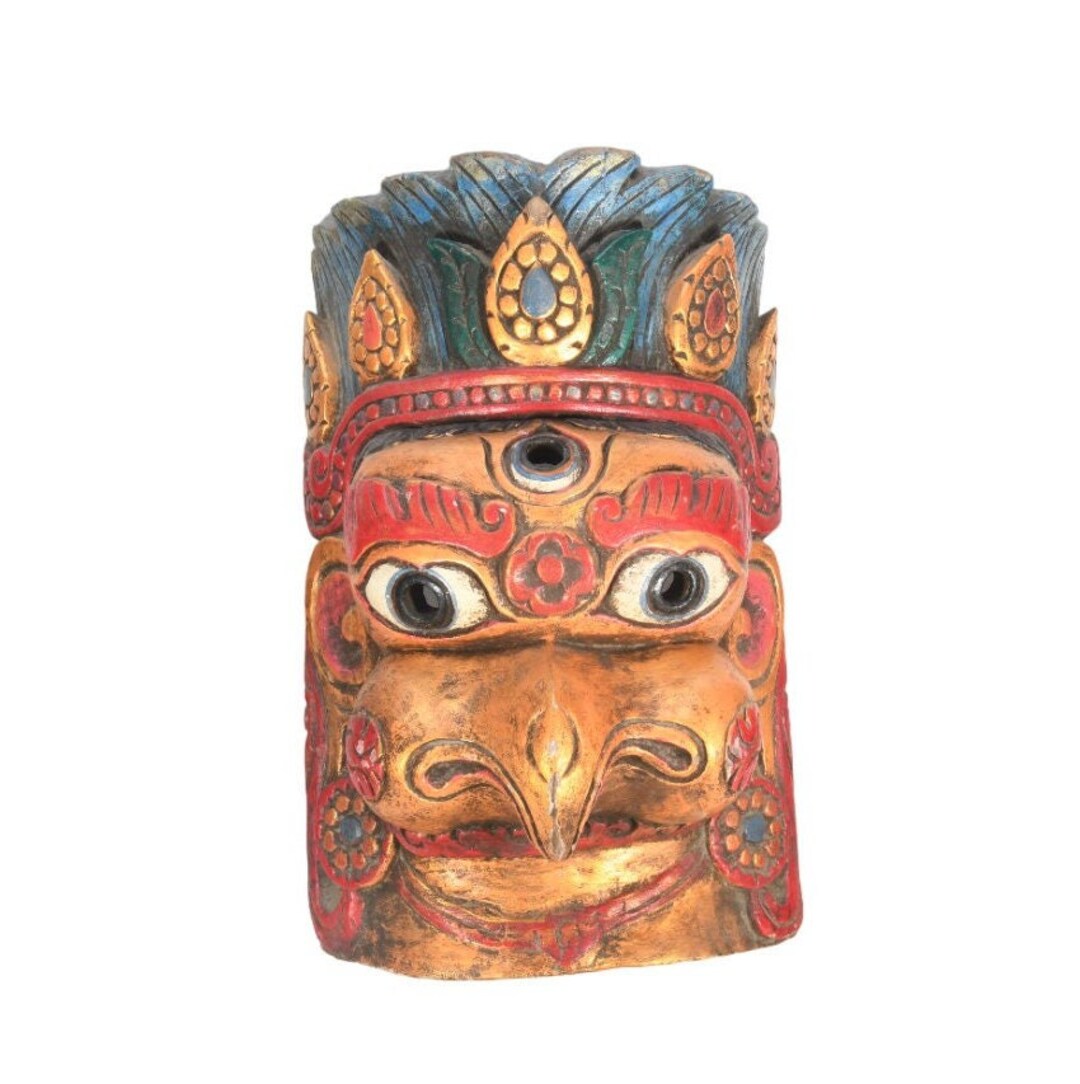 Tibetan Protection Diety Garuda Chhepu Mask Ritual Traditional Shaman ...