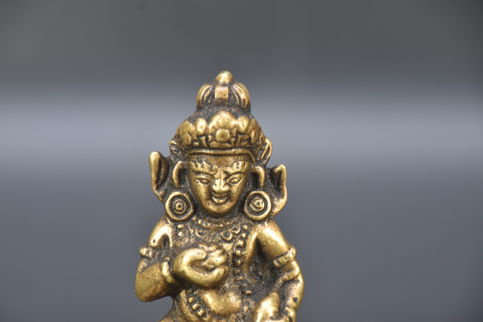 Tibetan Statue of kubera Handcrafted Brass Handmade Antique | Etsy