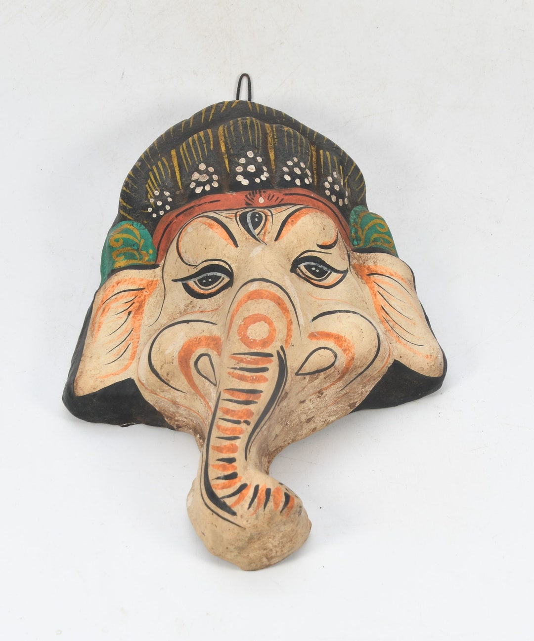 Lord Ganesha Hand Made Religious Antique Traditional Himalayan Shaman ...