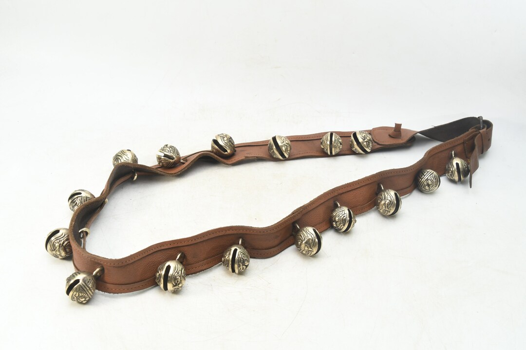 Brass Bell Leather Belt: Handcrafted Buddhist Meditation Prayer - Etsy