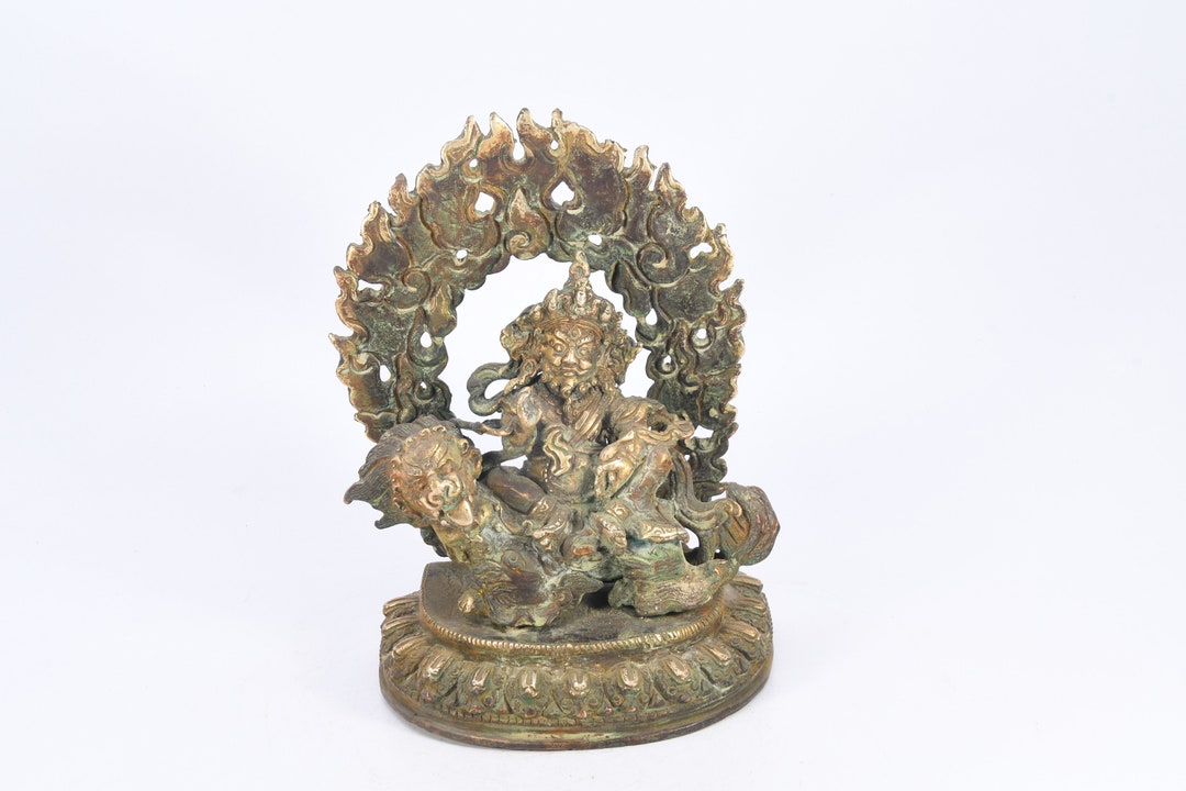 Tibetan Protector Deity Bronze Bhairav Mahakala Sculpture Art Ethnic ...