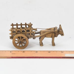Rustic Elegance: Handcrafted Brass Bullock Cart With Open Jaali Design ...