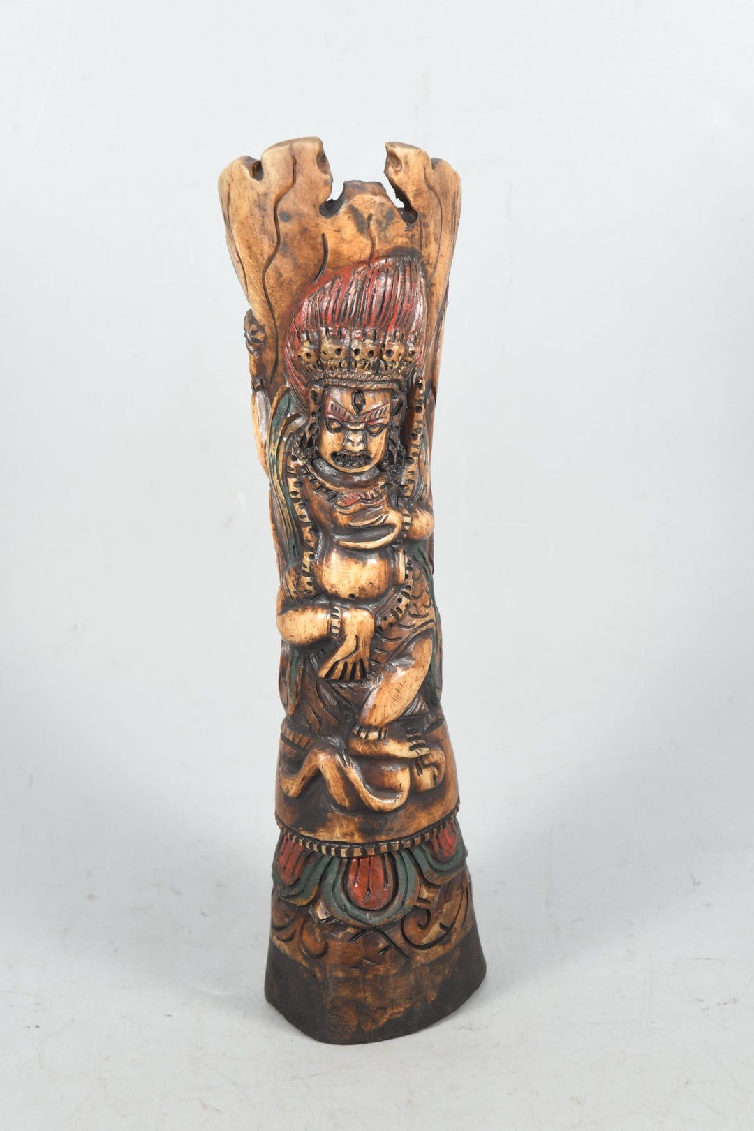Handmade Antique Tibetan Standing Mahakala Seal – Tantric Ritual ...