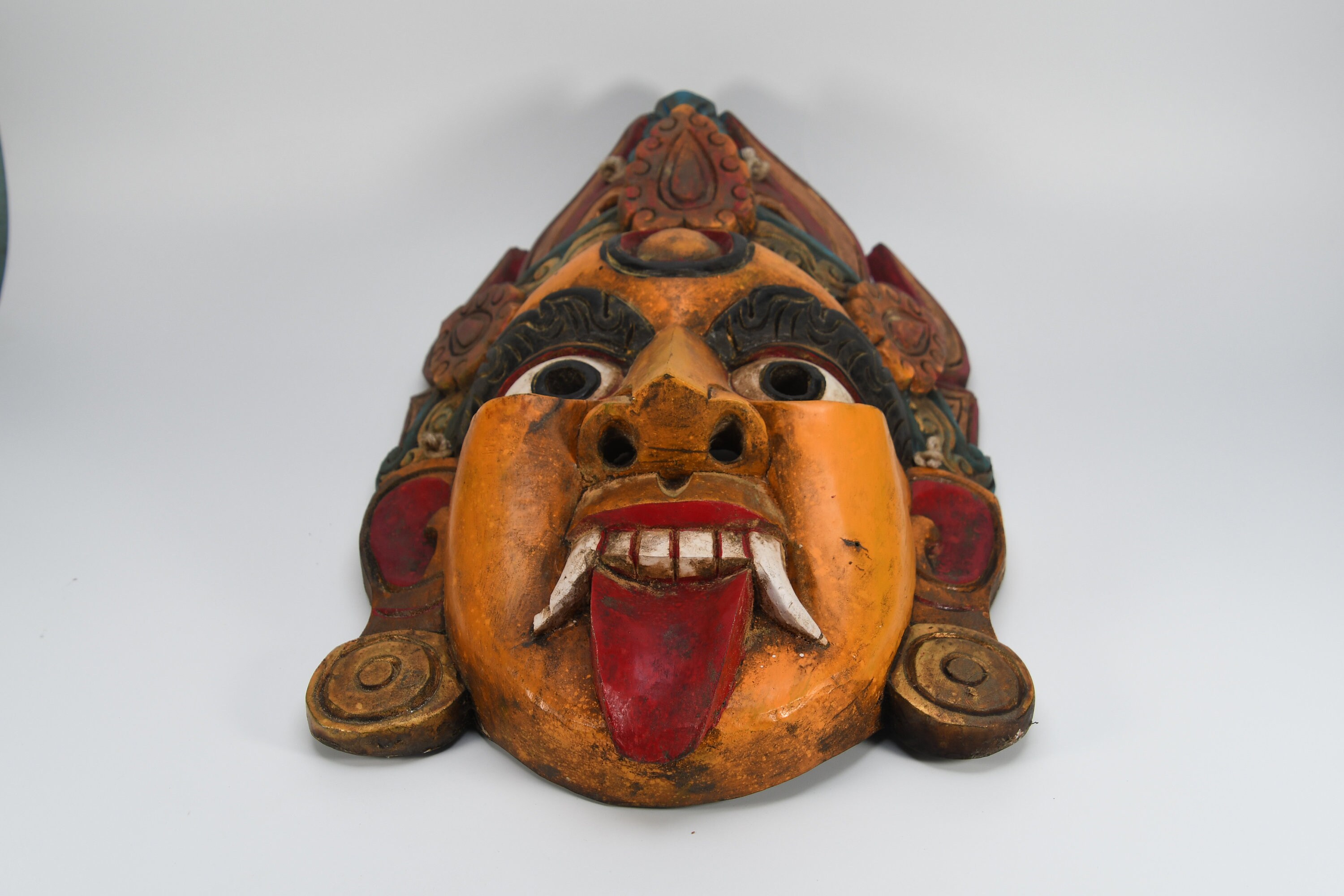 Mahakali Antique Wooden Mask Hand Carved Vintage Wood Mask | Etsy