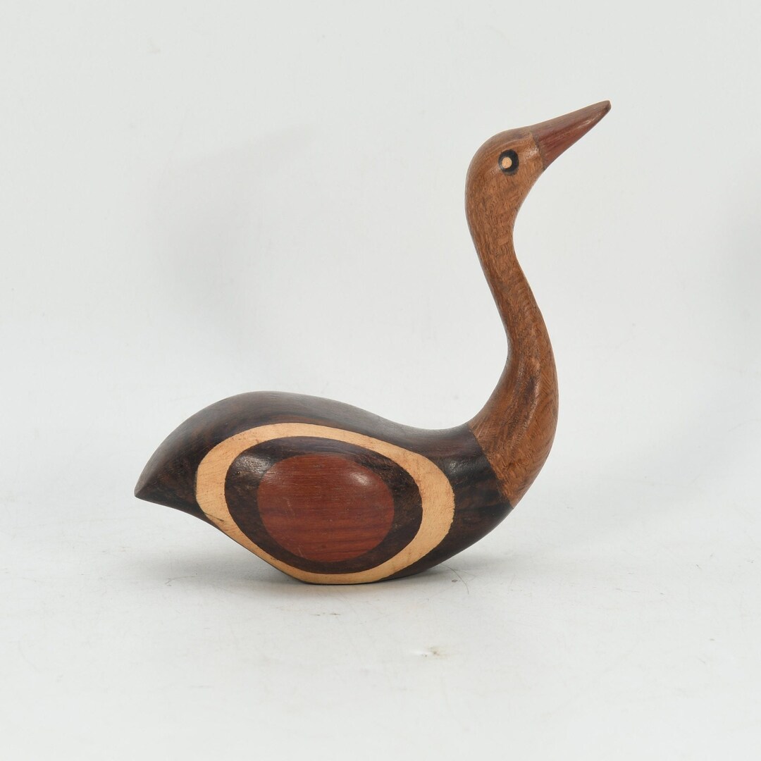 Minimalist Wooden Duck Accent Piece Hand Crafted Tibetan Antique Wall ...
