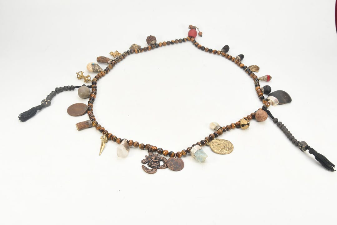 Antique Tantric Jhakri Mala Necklace • Shamanic Art Collectible - Etsy