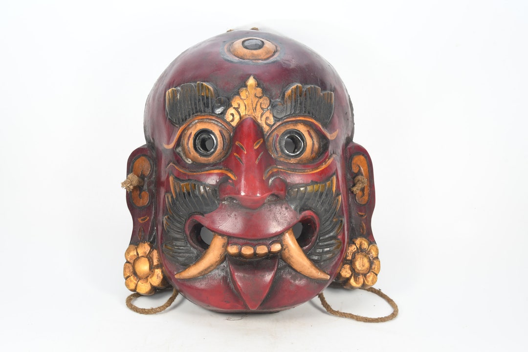 Newari Diety Lakhey Traditional Antique Wooden Tibetan Tribal Shaman ...