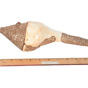 Authentic Tibetan Sankha Conch Shell: Handcrafted Antique Religious ...