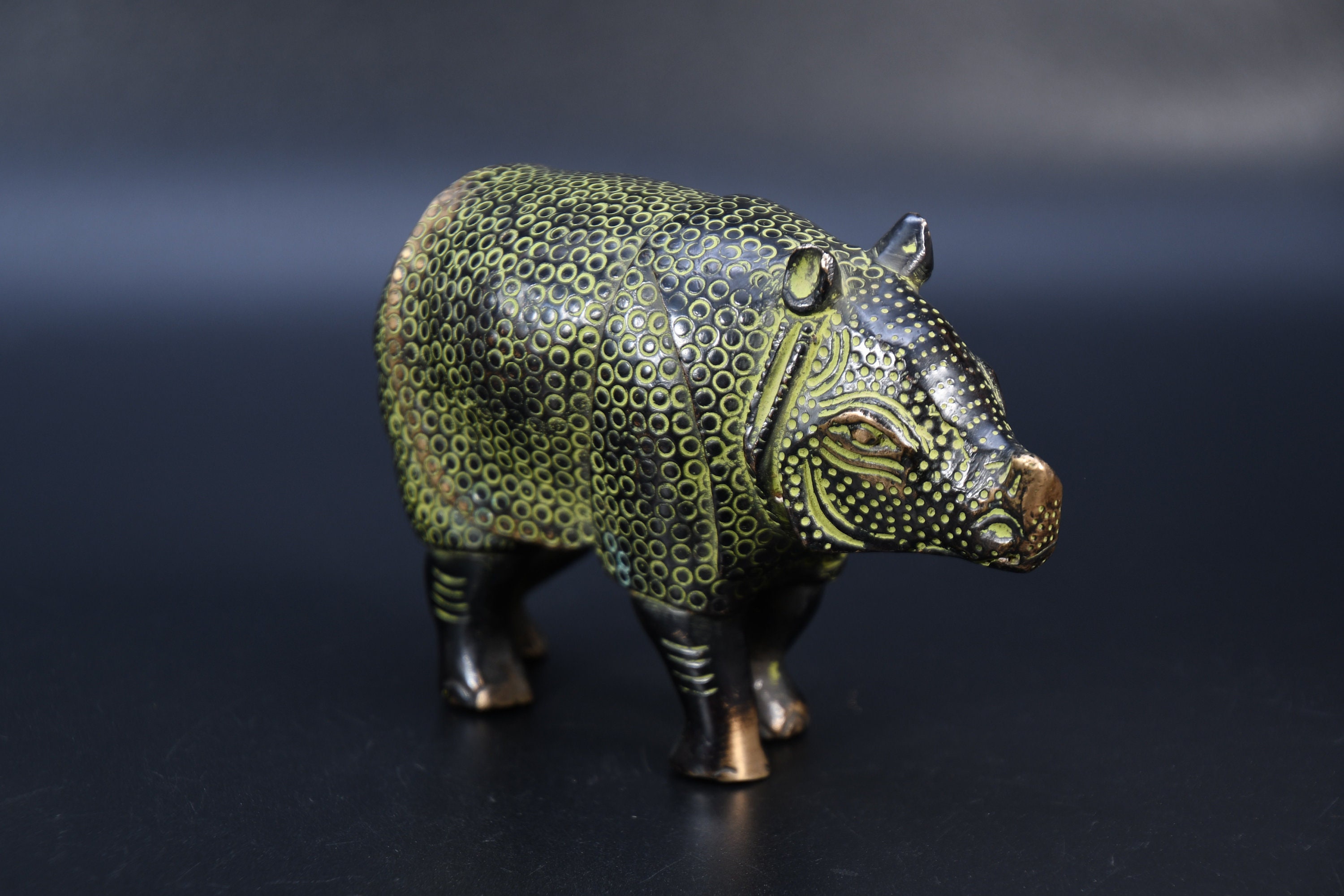 Handmade Rhino Statue Wild Animal Rhinoceros Figure Brass - Etsy