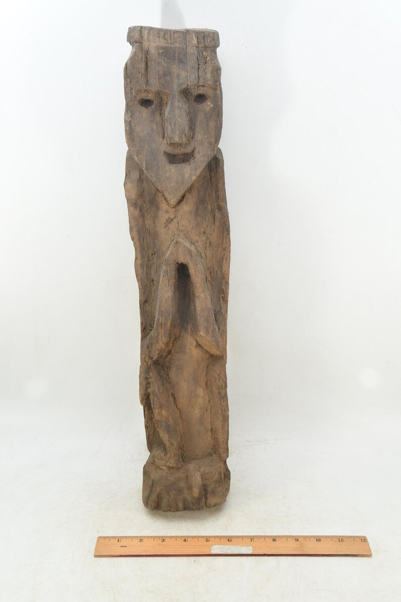 Tibetan Antique Handmade Putali Sculture Traditional Vintage Wooden ...