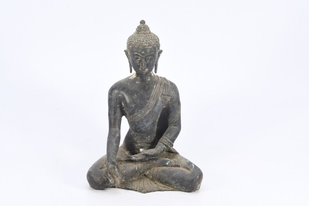 Bronze Gilted Seating Buddha Exclusive Shakyamuni Buddha Rare Antique ...