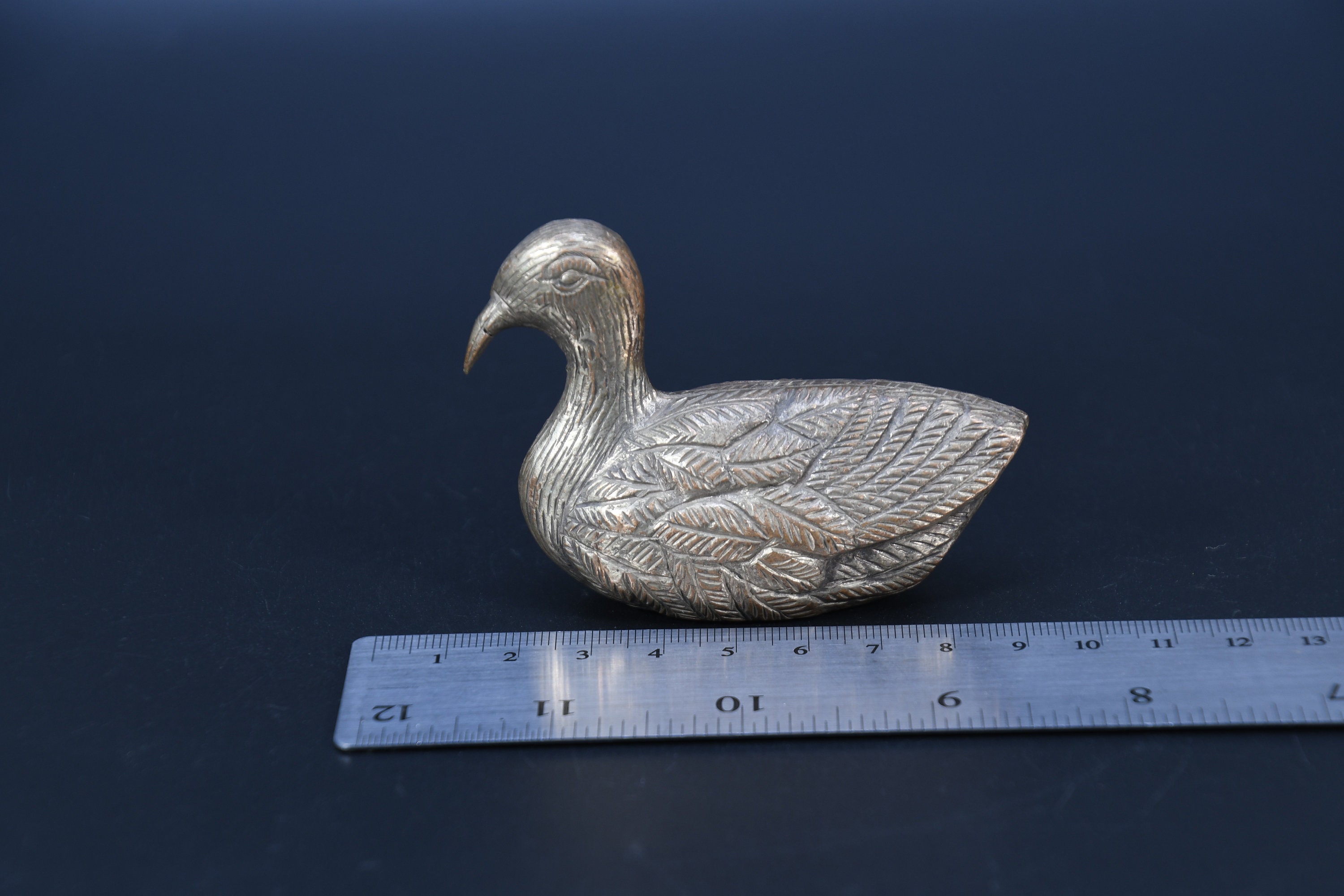 Hand Crafted Metal Duck Statue Vintage Rare Old Brass Fitted | Etsy